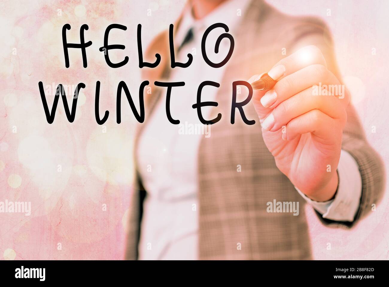 Word writing text Hello Winter. Business photo showcasing coldest ...