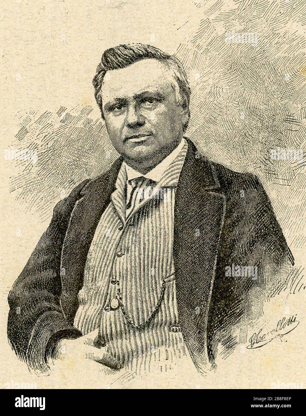 Giovanni Toselli, creatore del teatro vernacolo piemontese Stock Photo ...