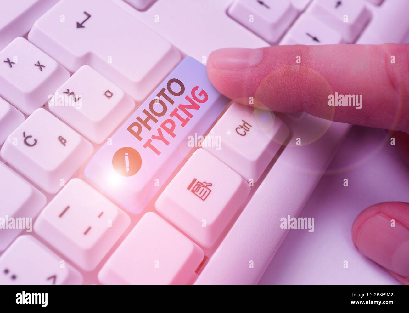 Handwriting text Photo Typing. Conceptual photo metal printing block ...