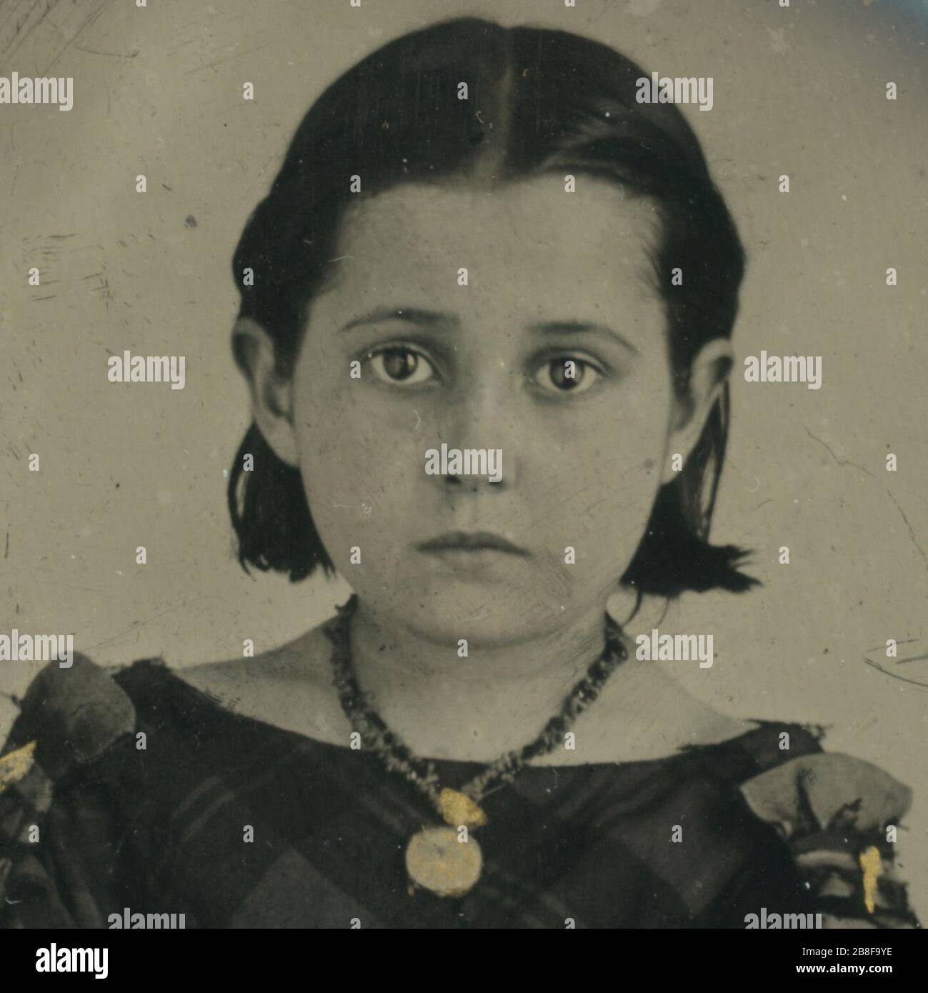 Girl in mourning dress (cropped Stock Photo - Alamy