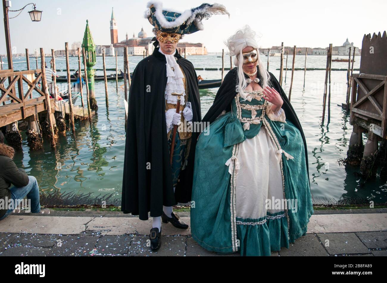 Colorful carnival masks at a traditional festival in Venice, Italy ...