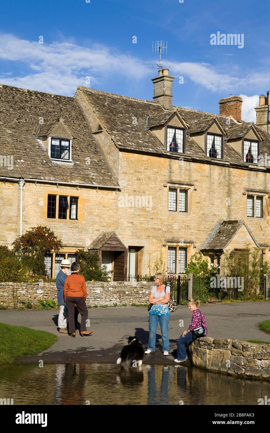 Little Eye stream in Lower Slaughter Village, Gloucestershire, Cotswold ...