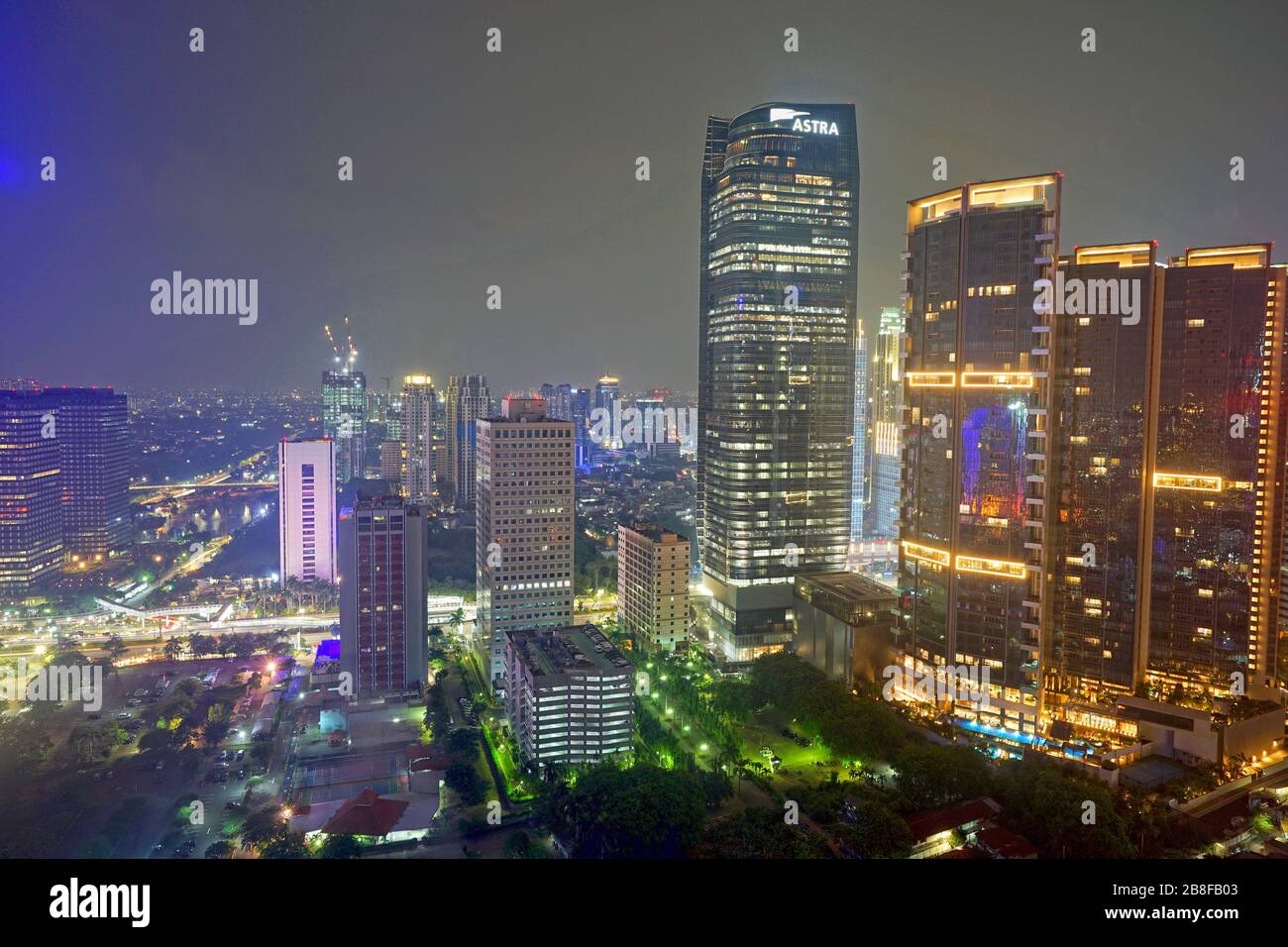 Jakarta at Night, View of Jakarta, Indonesia Stock Photo - Alamy