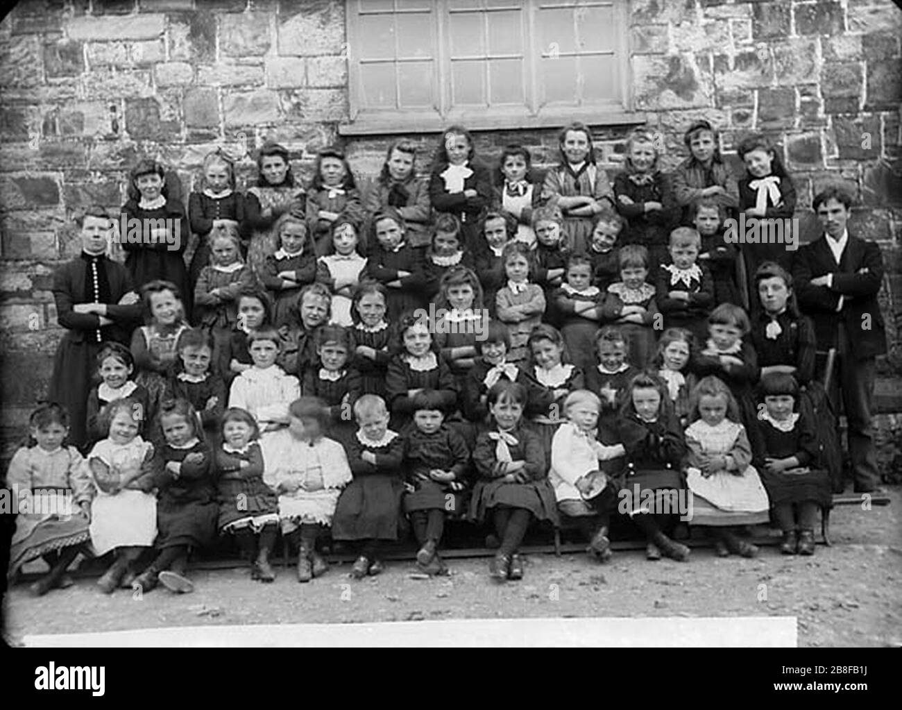 Girls Rhydlewis school (1892 Stock Photo - Alamy
