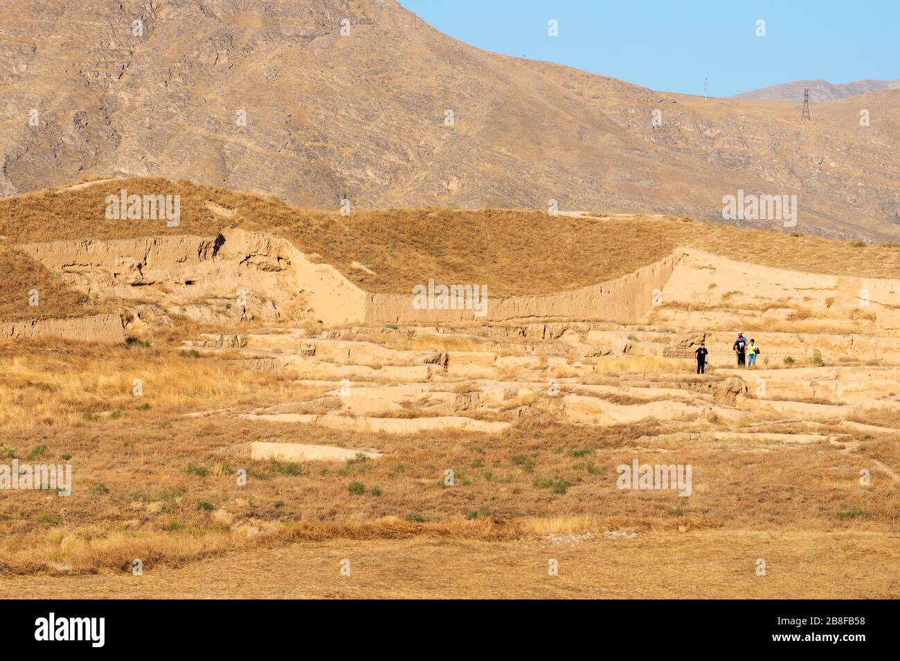 Ruins and excavations in the archeology site of Old Nisa, the ancient ...