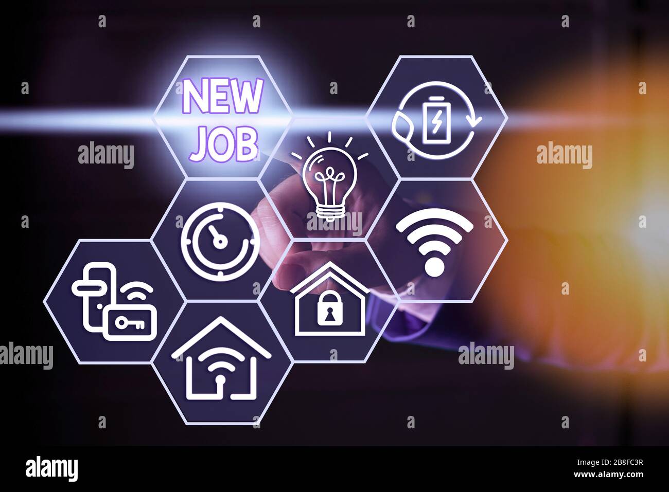 Text sign showing New Job. Business photo text recently having paid ...