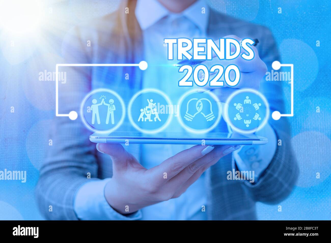 Word writing text Trends 2020. Business photo showcasing general ...