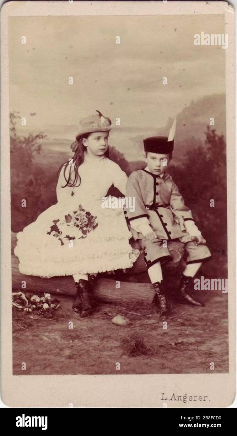Gisela with little brother Rudolf Stock Photo - Alamy