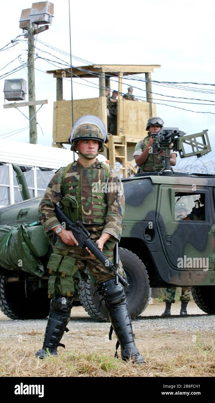 Gitmo guards at camp xray Stock Photo - Alamy