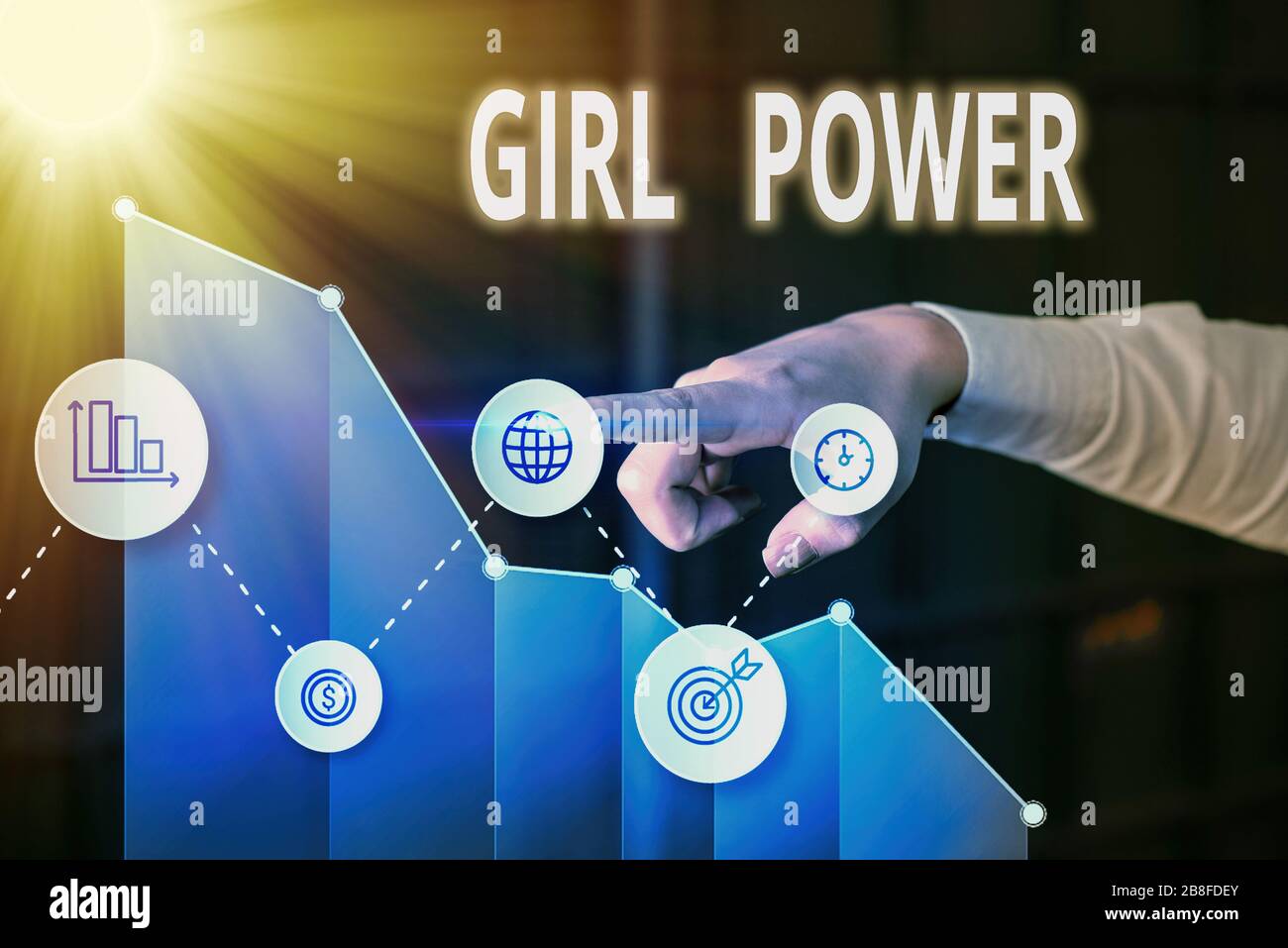 Writing note showing Girl Power. Business concept for assertiveness and ...