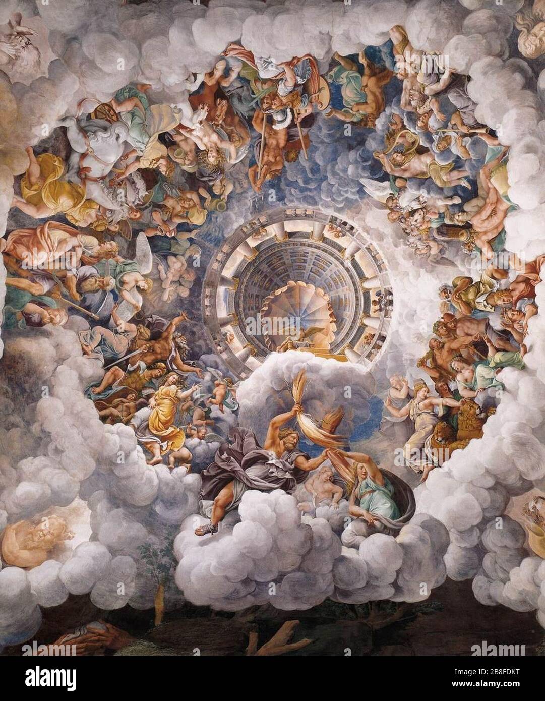 Giulio Romano - Vault - The Assembly of Gods around Jupiter's Throne ...