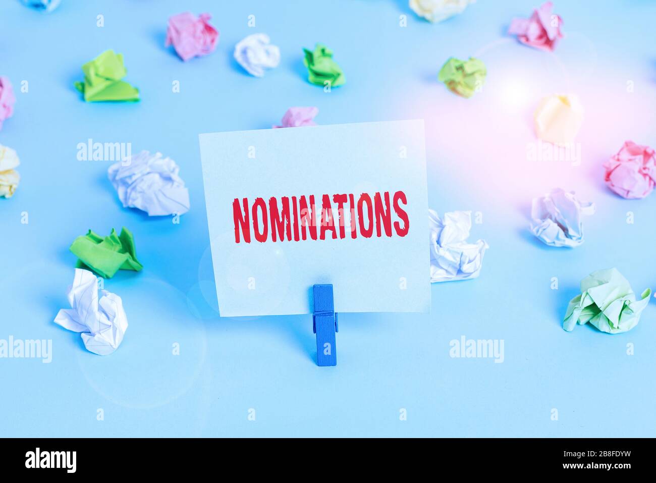 Text sign showing Nominations. Business photo showcasing action of ...