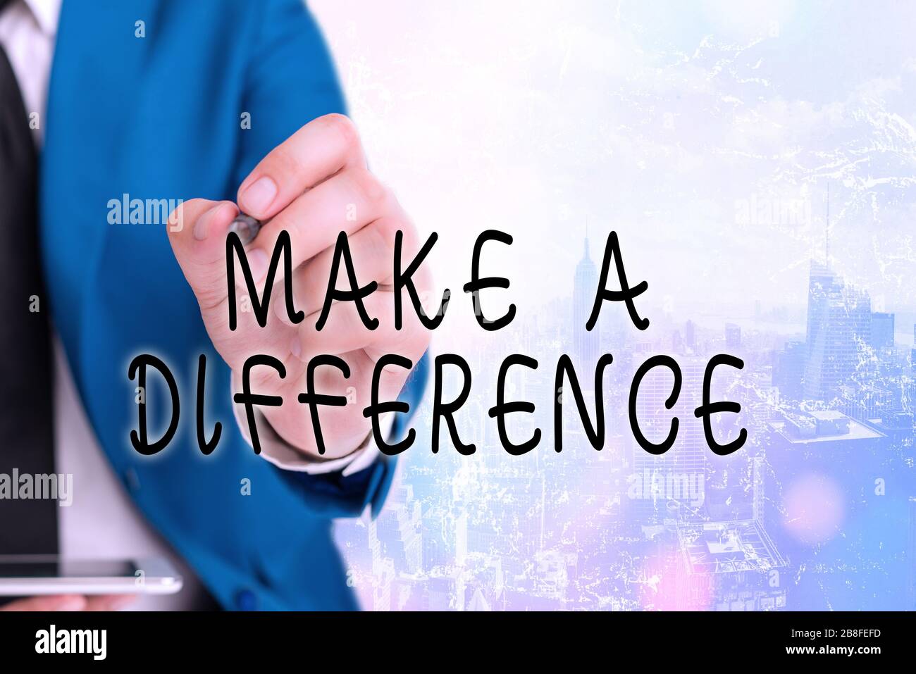 Word writing text Make A Difference. Business photo showcasing have ...