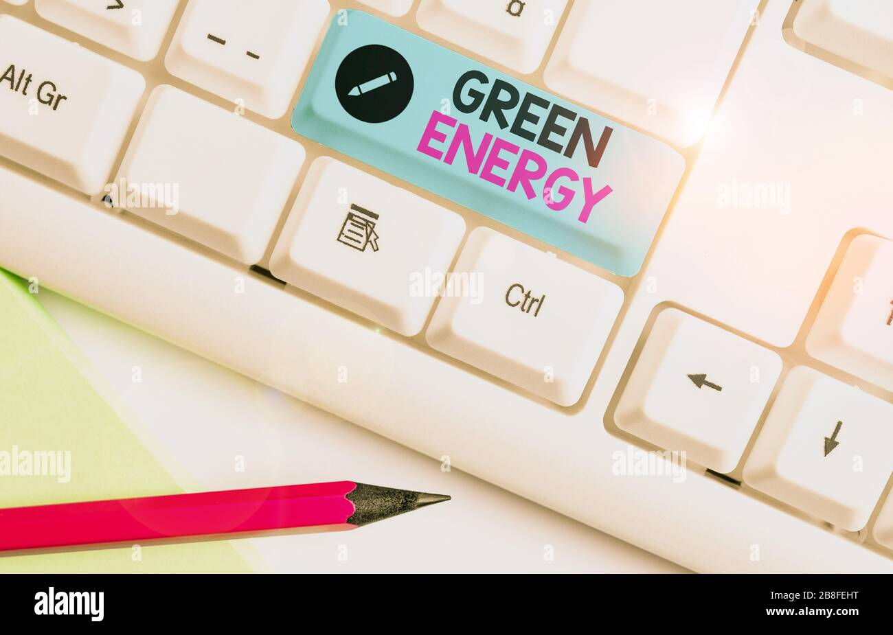 Handwriting text Green Energy. Conceptual photo comes from natural ...