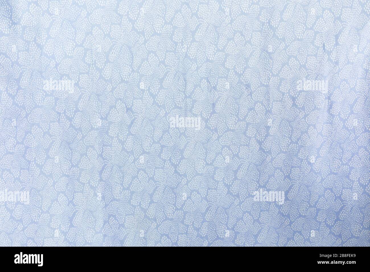 Blue flower fabric print background texture Stock Photo - Alamy