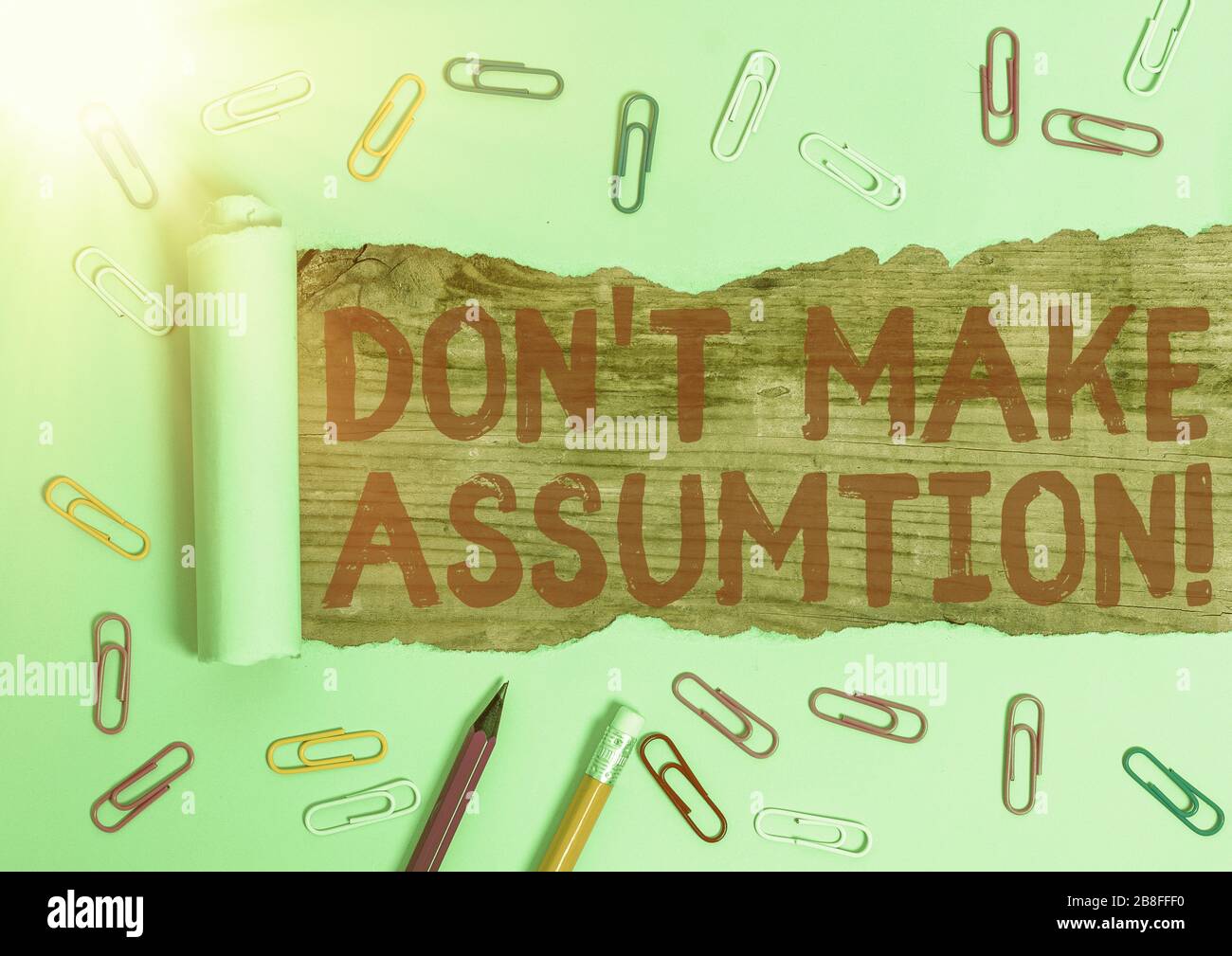 Word writing text Dont Make Assumption. Business photo showcasing ...