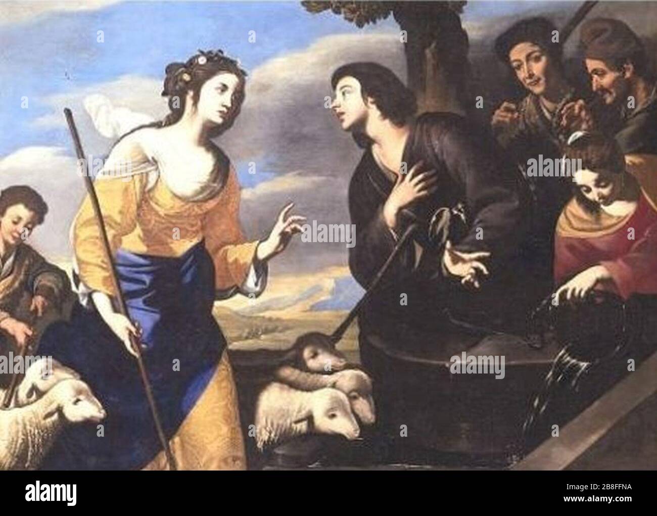 Giuseppe Marullo Moisés y las hijas de Jethro col par Stock Photo - Alamy
