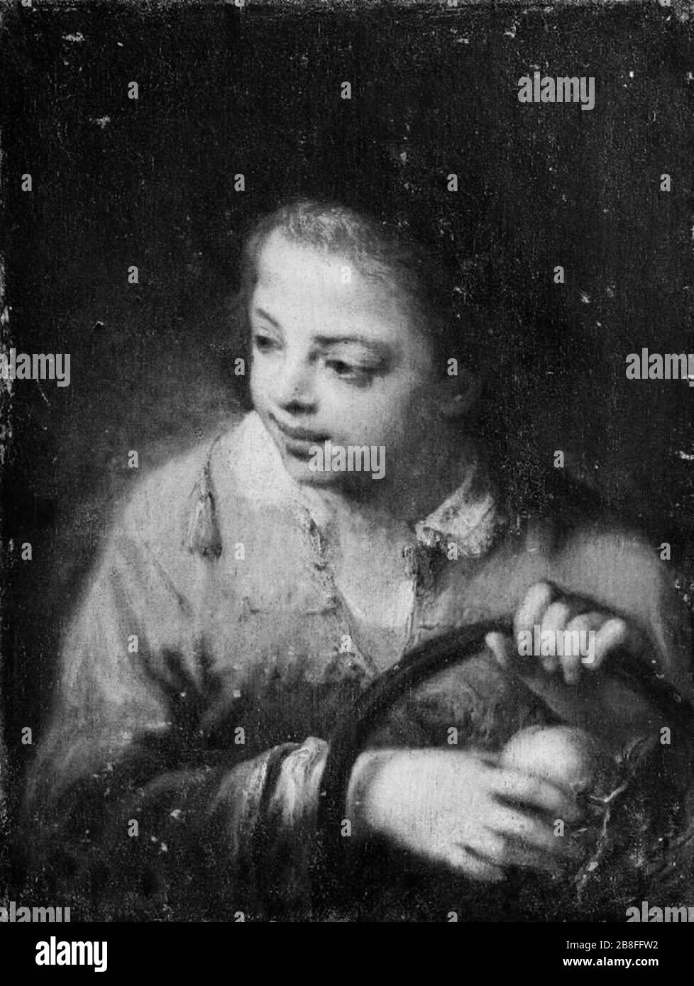 Giuseppe Nogari - A Boy with a Basket of Fruit Stock Photo - Alamy