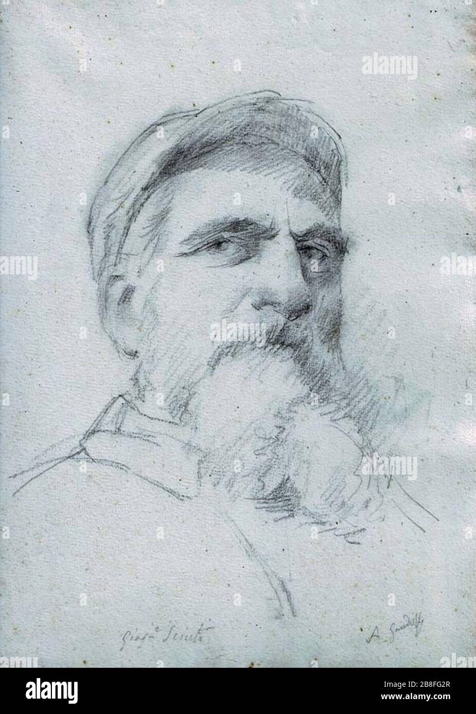 Giuseppe Sciuti portrait by Antonino Gandolfo Stock Photo - Alamy