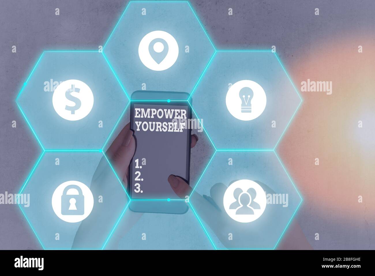 Text sign showing Empower Yourself. Business photo text taking control ... Text sign showing Empower Yourself. Business photo text taking control ...