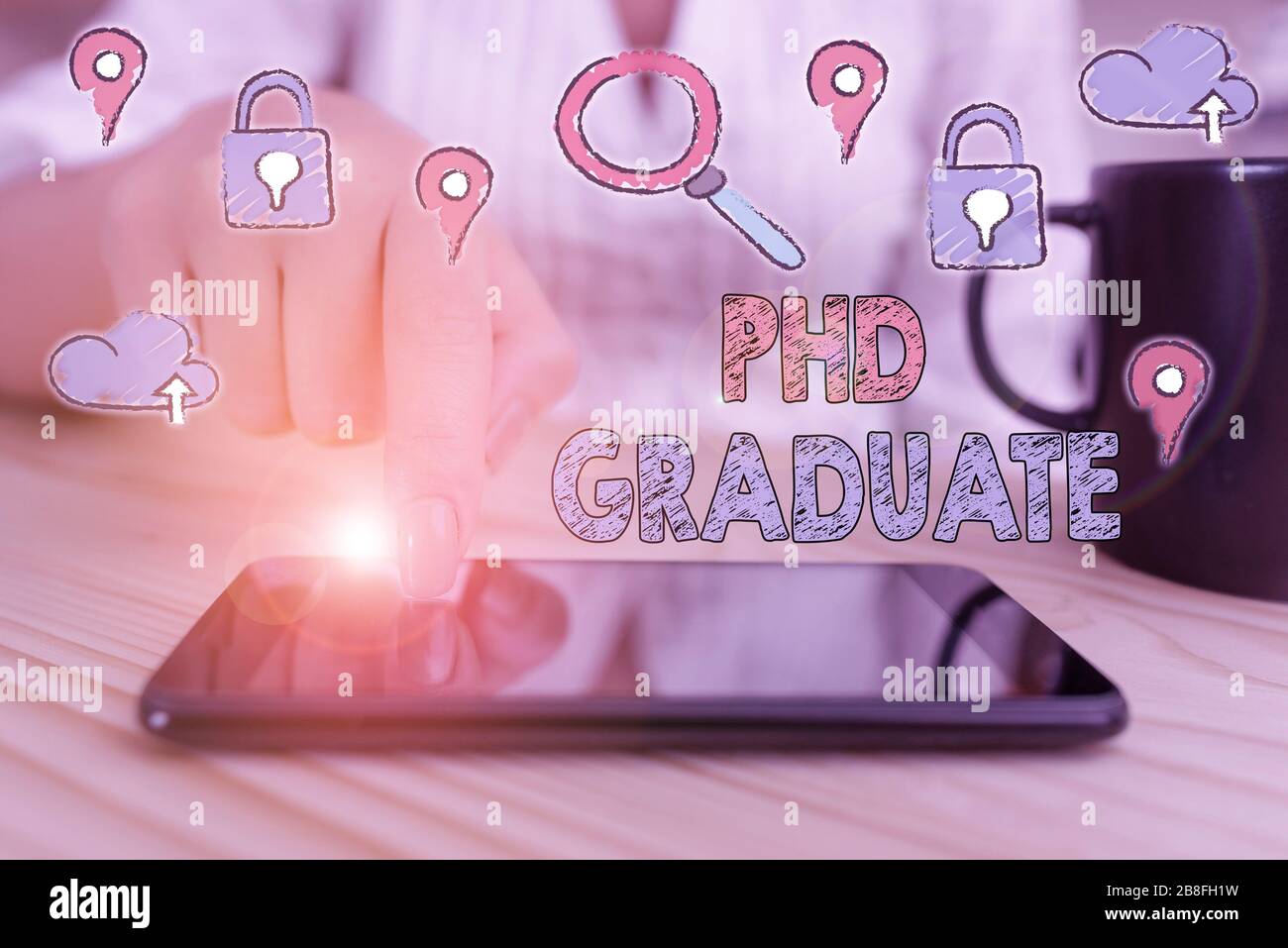 Conceptual hand writing showing Phd Graduate. Concept meaning highest ...