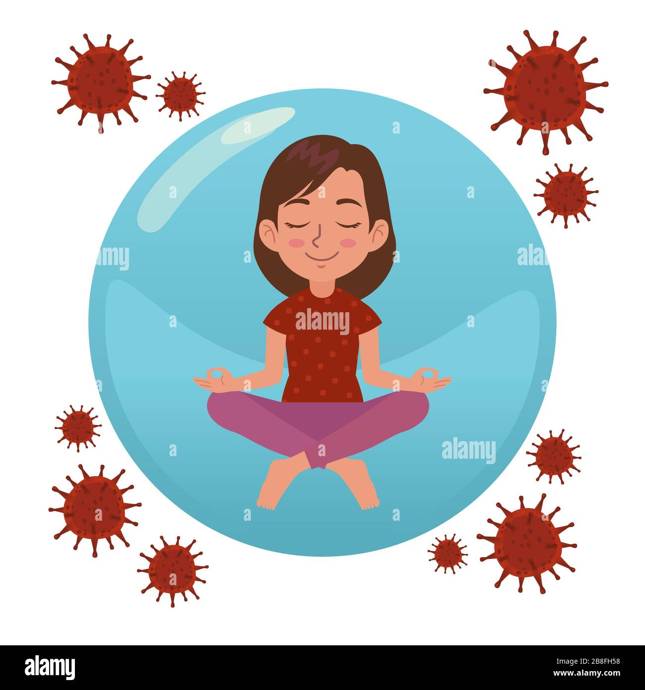 a woman tries to stay calm by protecting herself in a bubble while ...