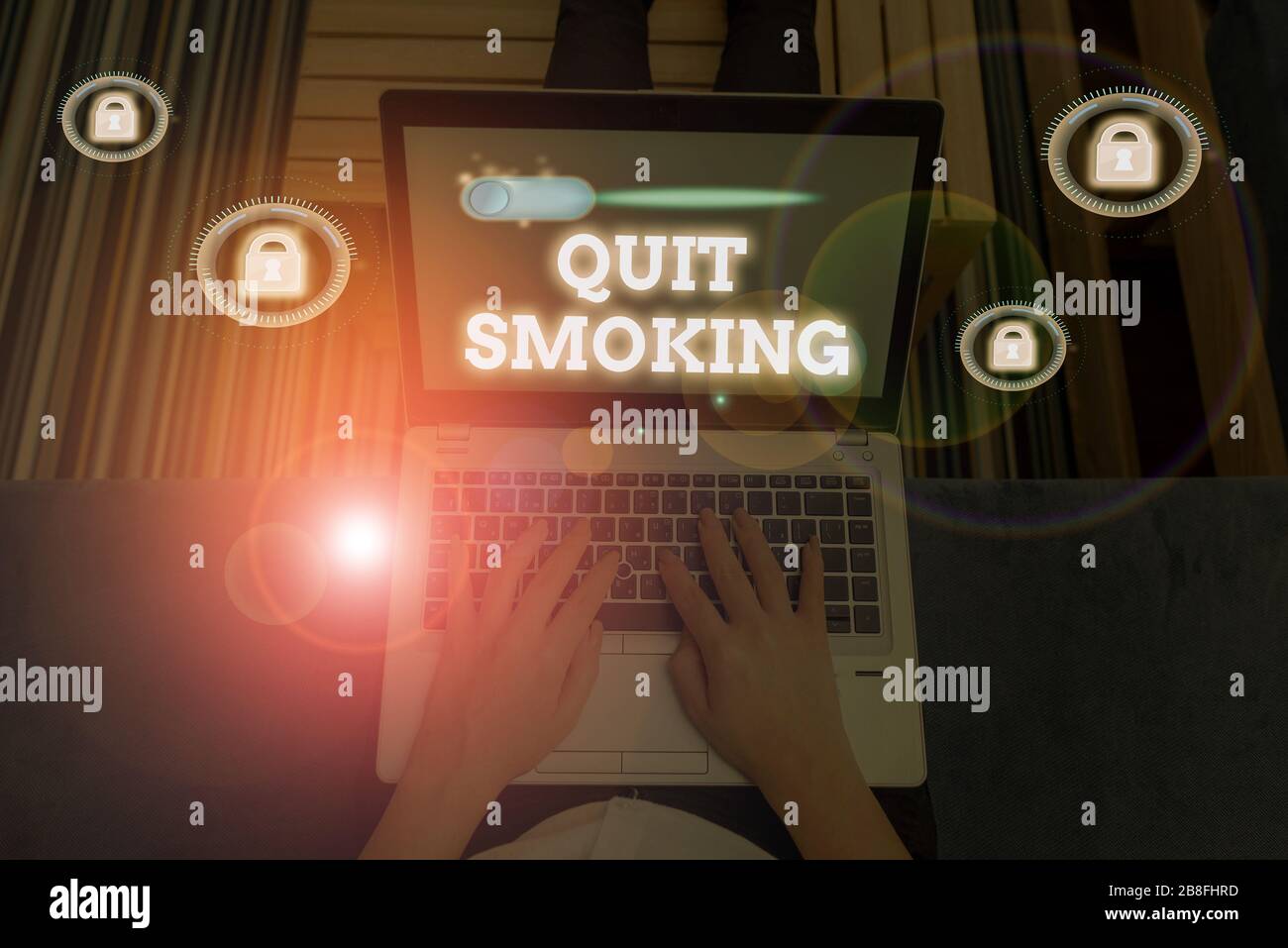 Word writing text Quit Smoking. Business photo showcasing process of ...