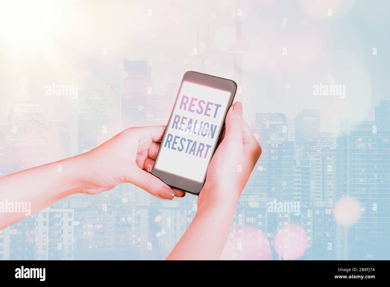 Handwriting text writing Reset Realign Restart. Conceptual photo Life ...