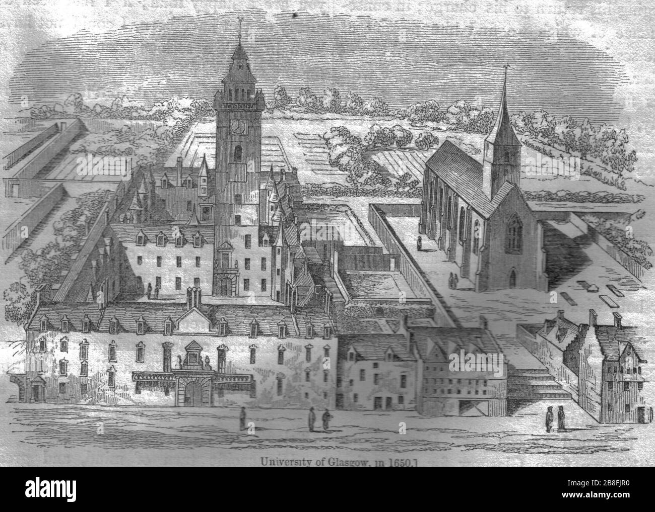 Glasgow University in 1650 Stock Photo - Alamy