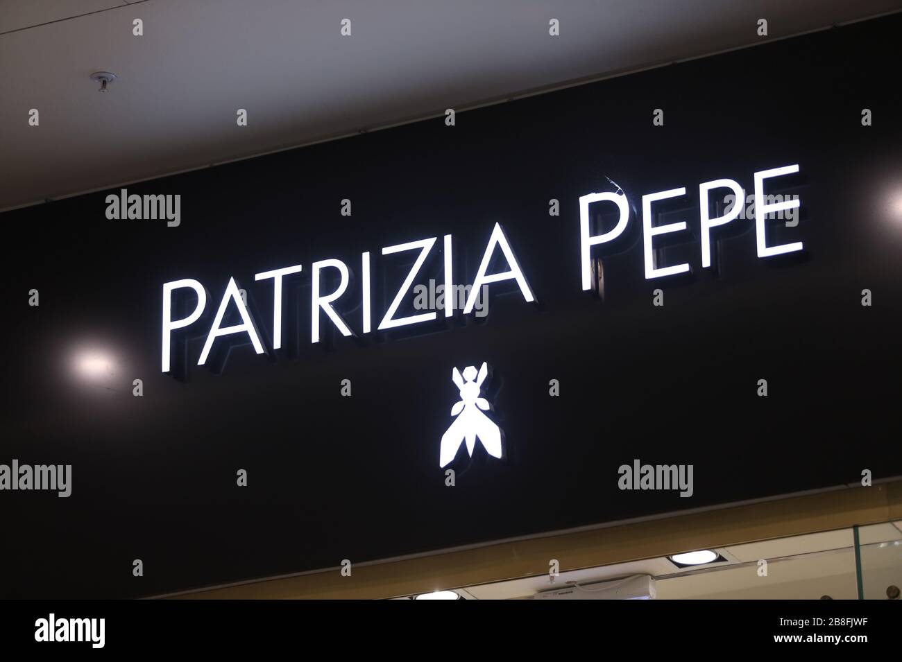 Logo of Patrizia Pepe is seen at Galeria Shopping and Entertainment ...