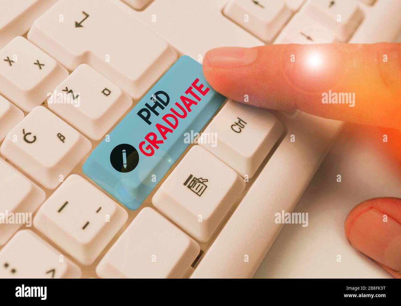 Handwriting text Phd Graduate. Conceptual photo highest university ...