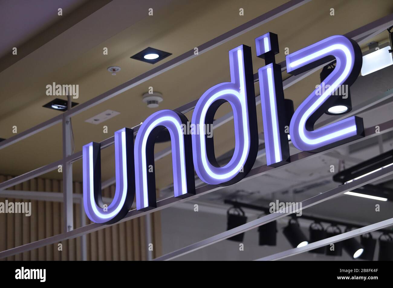 Logo of Undiz is seen at Galeria Shopping and Entertainment Centre ...