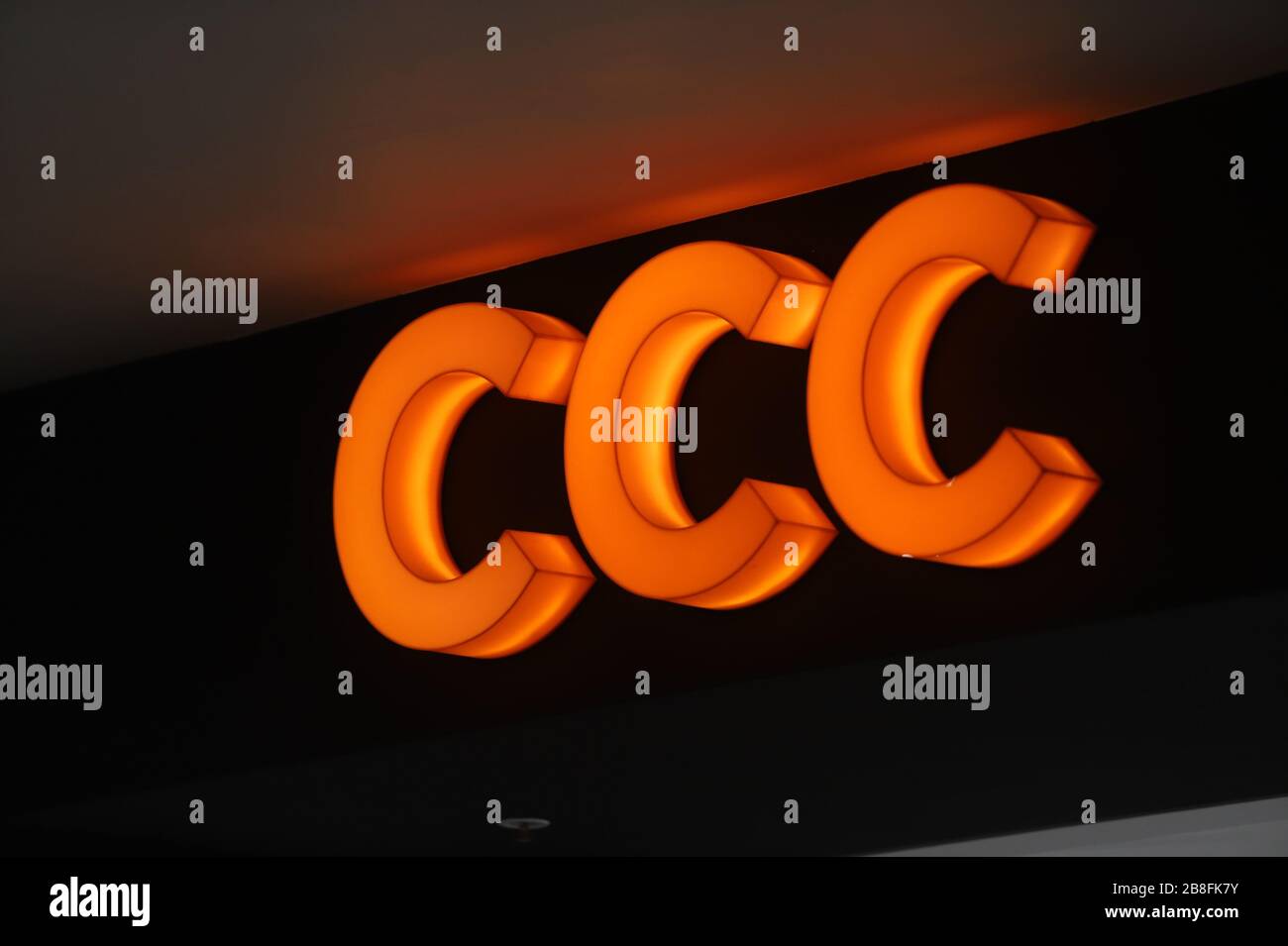 Logo of CCC is seen at Galeria Shopping and Entertainment Centre Stock ...