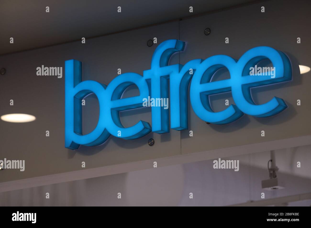 Logo of Befree is seen at Galeria Shopping and Entertainment Centre ...