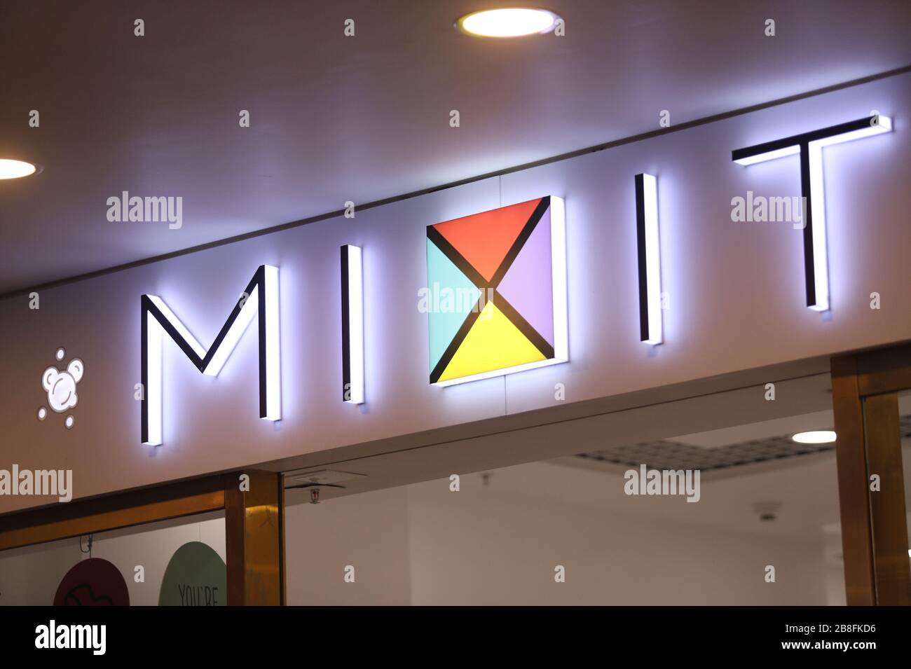 Logo of Mixit is seen at Galeria Shopping and Entertainment Centre ...