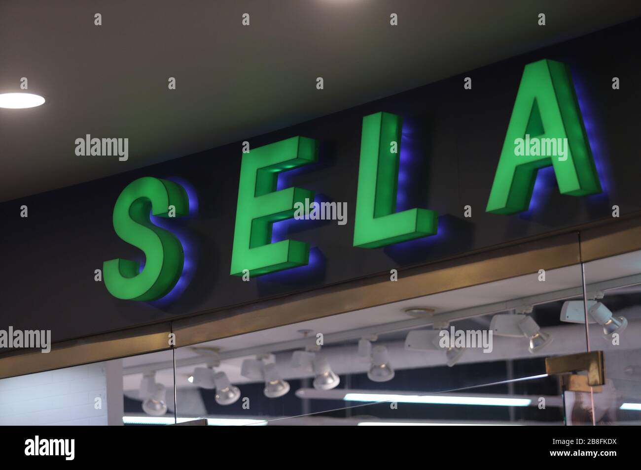 Logo of Sela is seen at Galeria Shopping and Entertainment Centre Stock ...