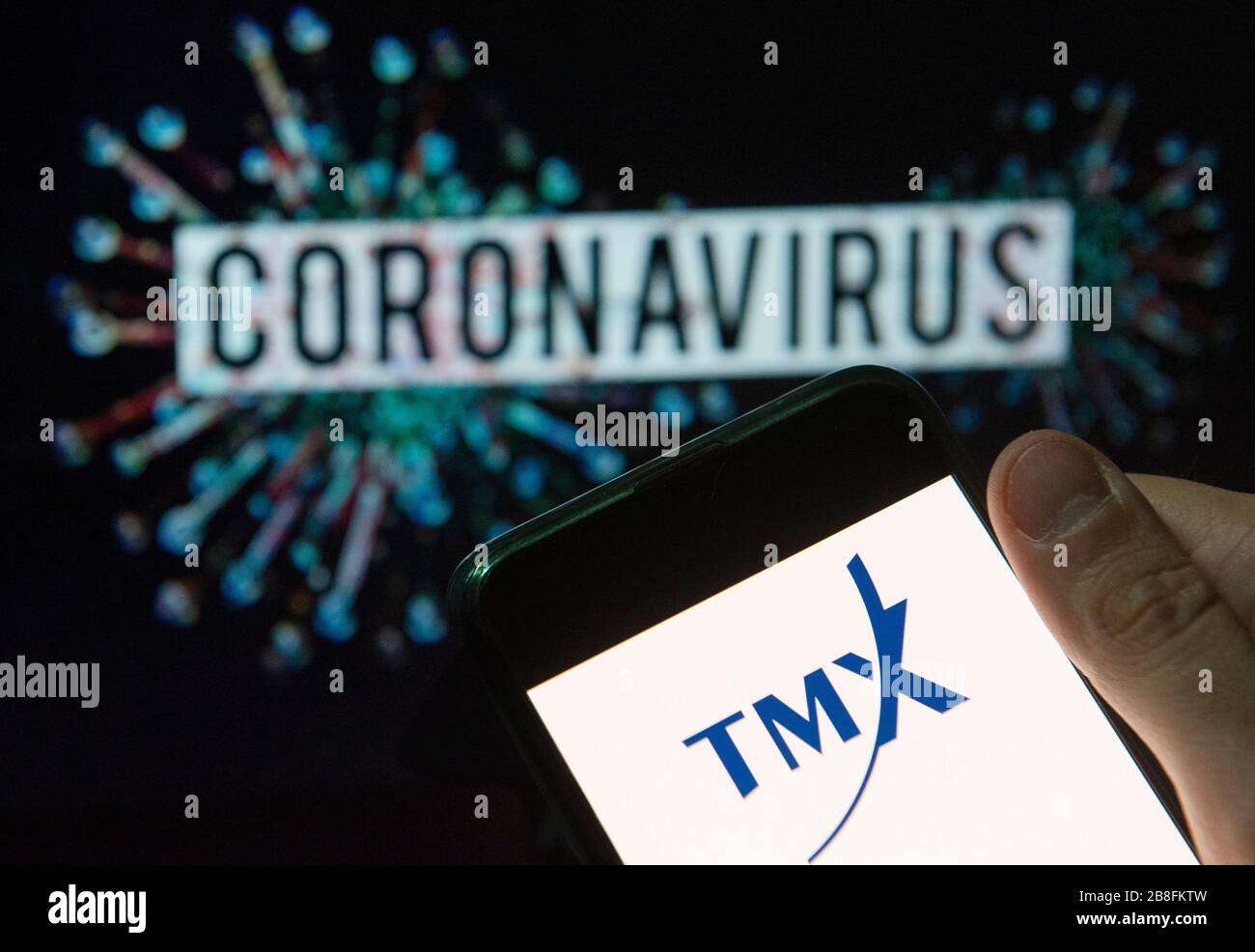 In this photo illustration the Canadian financial services company ...