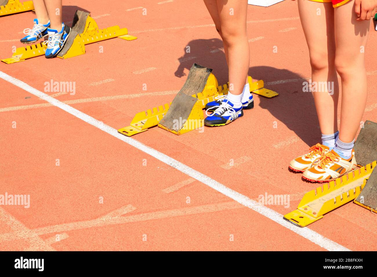 The launching, At the sports meeting, the athletes are starting to run ...