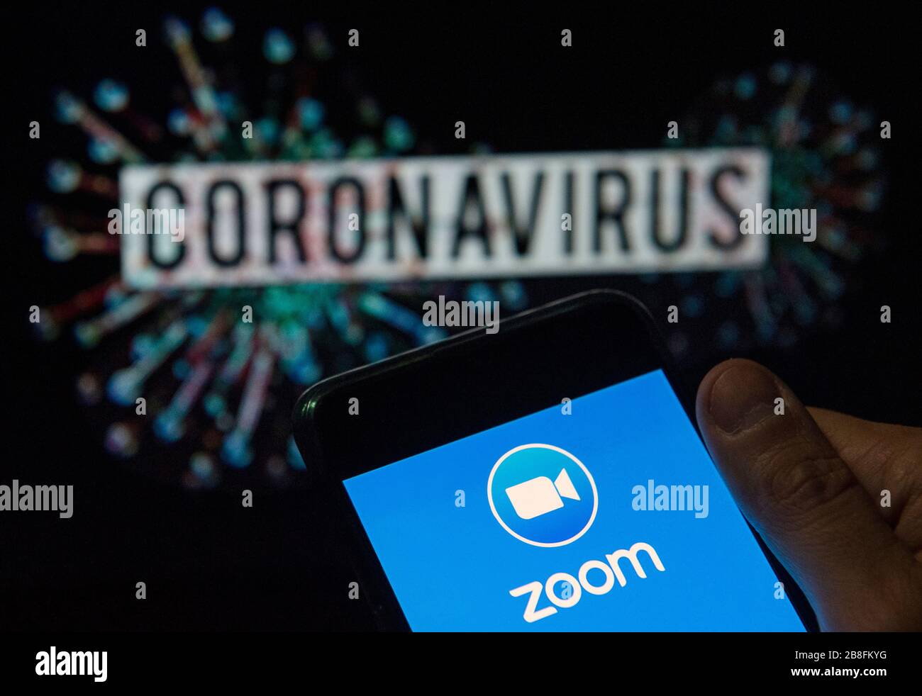 In this photo illustration the American video Communications company ...