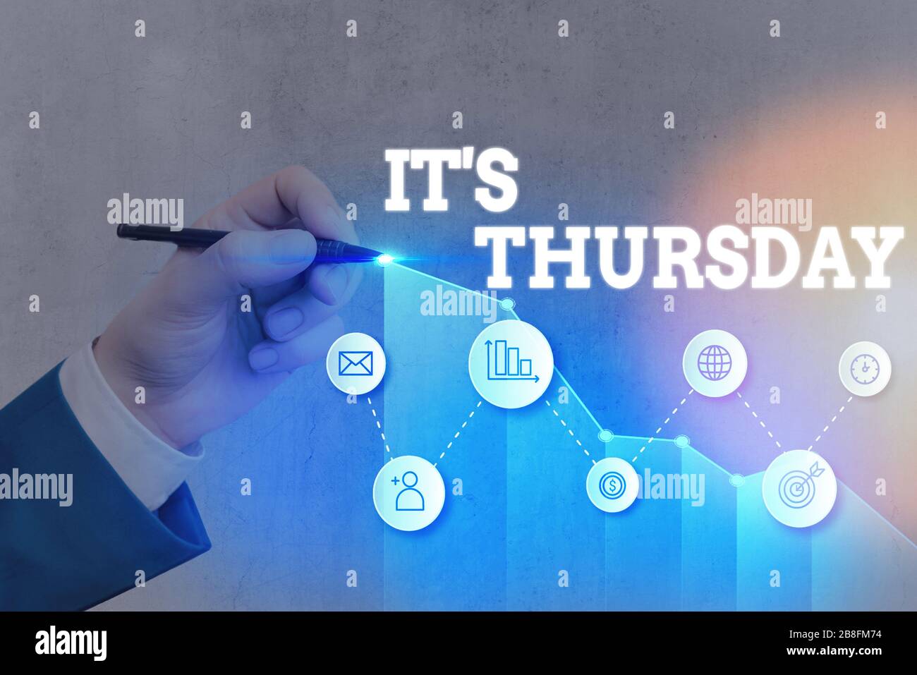 Word writing text Its Thursday. Business photo showcasing day of the ...