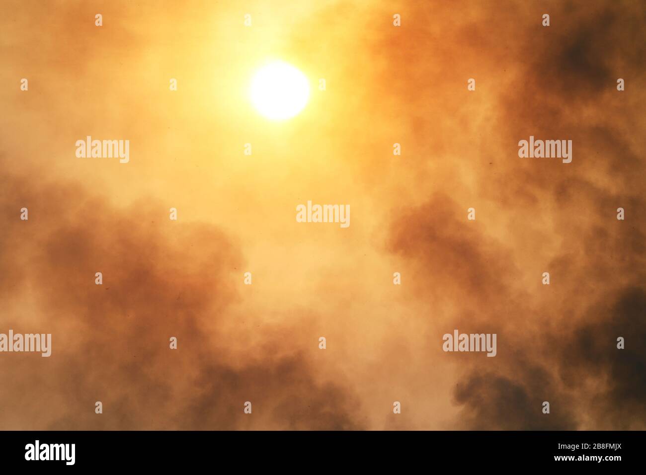 Blurred sky cloud air pollution for background, atmosphere pollution ...