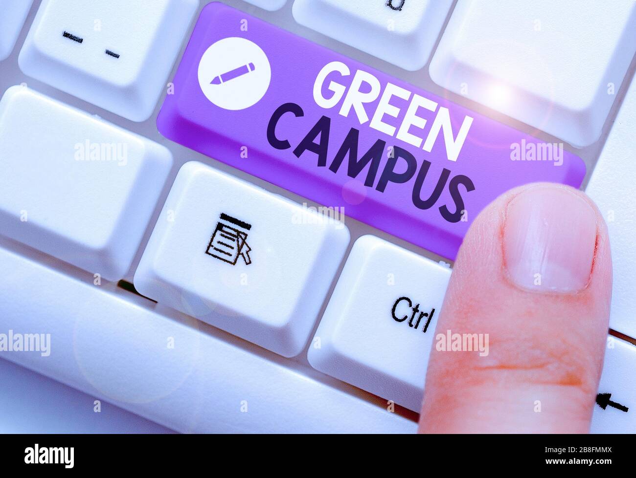 Writing note showing Green Campus. Business concept for sustainable and ...