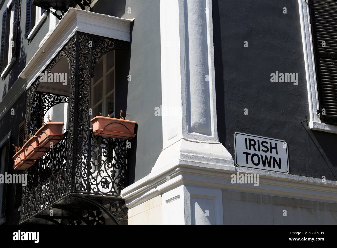 Irish Town, Gibraltar, United Kingdom, Europe Stock Photo - Alamy