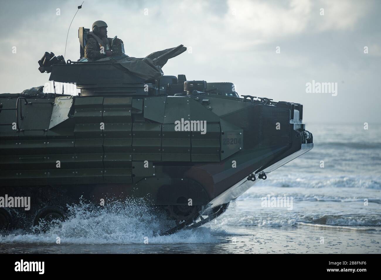 U.S. Marines with 3rd Platoon, Bravo Company, 2d Assault Amphibian ...