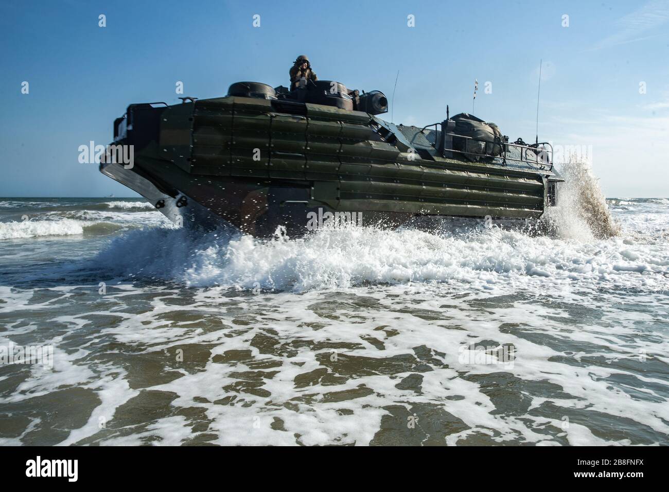 U.S. Marines with 2nd Platoon, Bravo Company, 2d Assault Amphibian ...