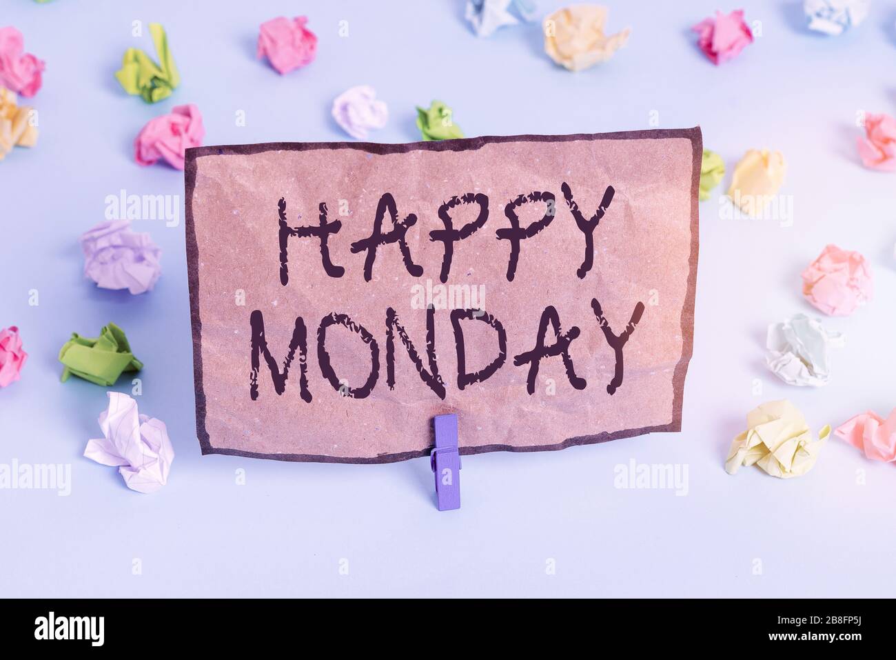 Handwriting text writing Happy Monday. Conceptual photo telling that ...