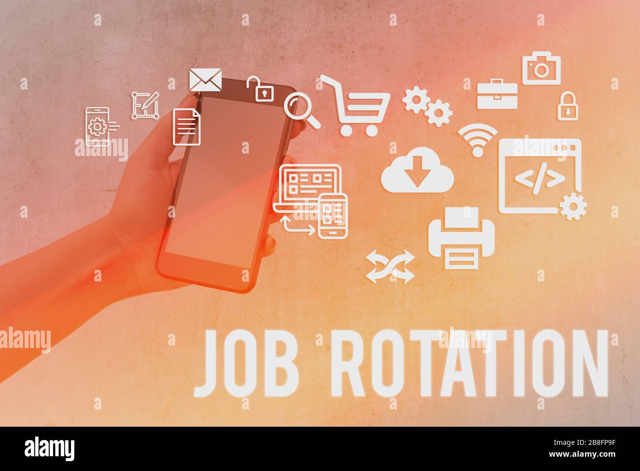 Writing note showing Job Rotation. Business concept for the practice of ...