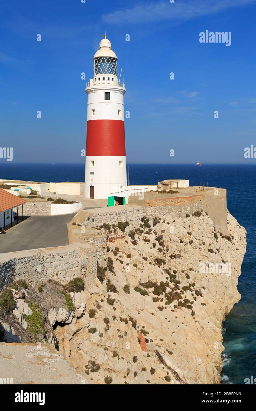 Europa Point Lighthouse, Gibraltar, United Kingdom, Europe Stock Photo ...