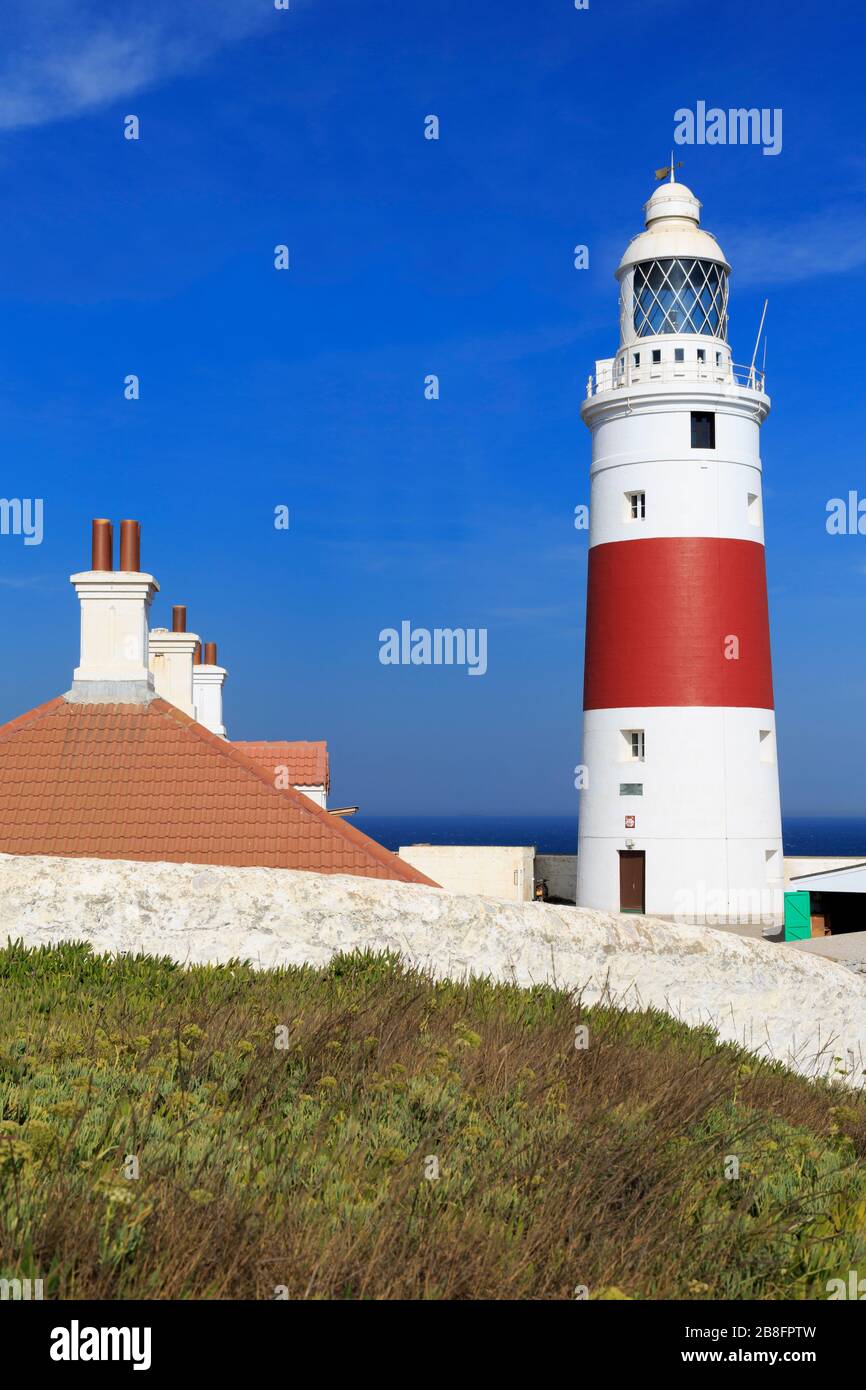 Europa Point Lighthouse, Gibraltar, United Kingdom, Europe Stock Photo ...