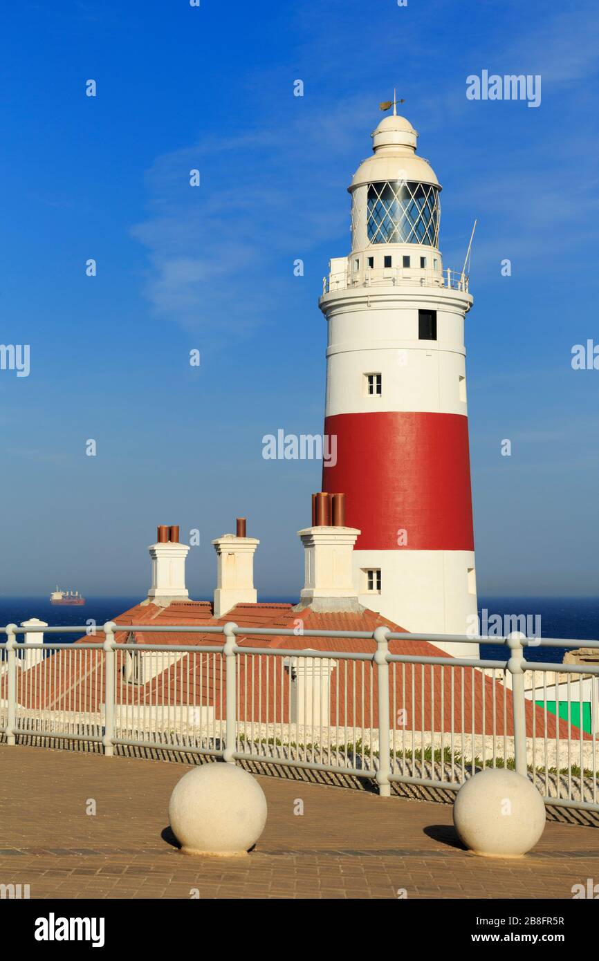 Europa Point Lighthouse, Gibraltar, United Kingdom, Europe Stock Photo ...